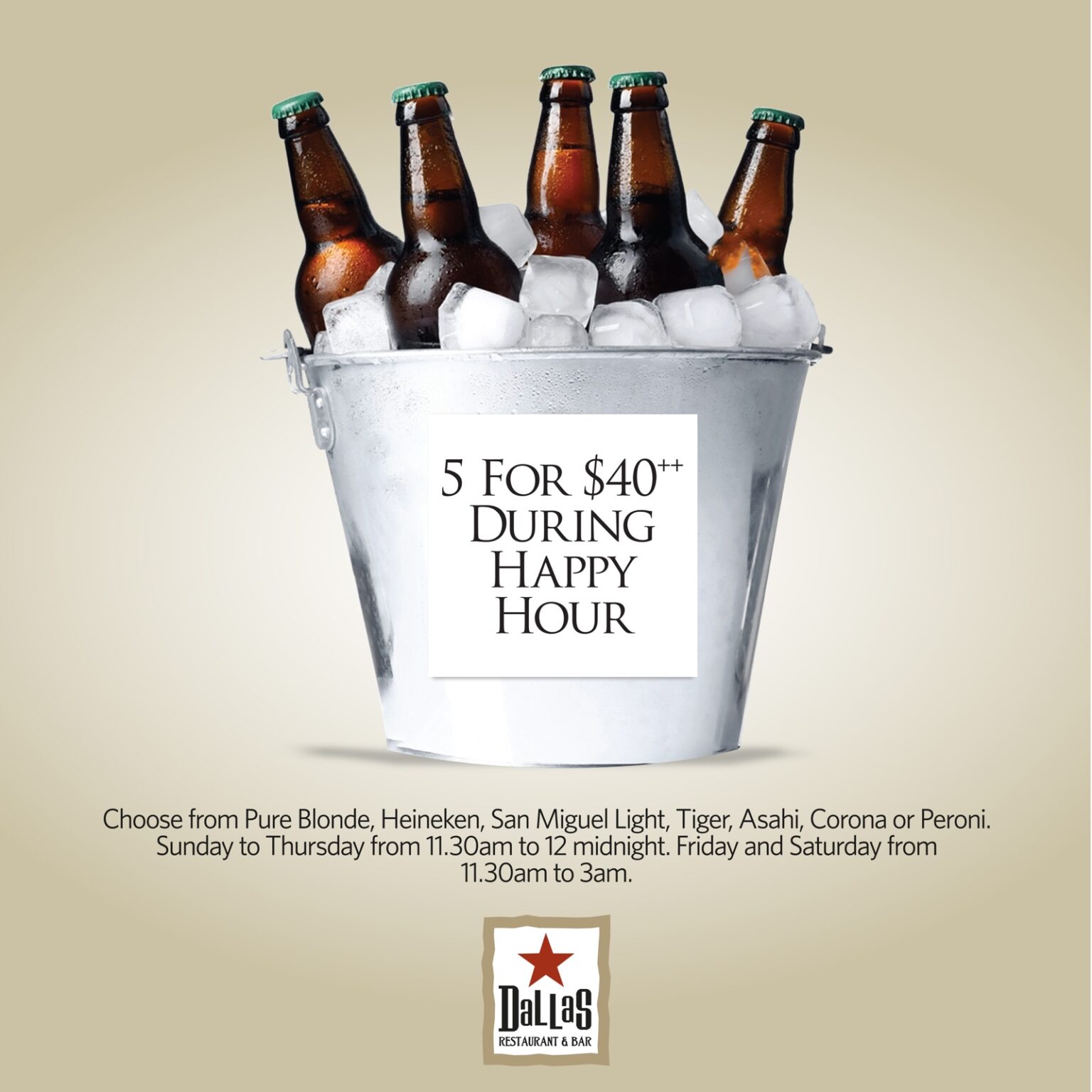 Happy Hour Bucket • Dallas